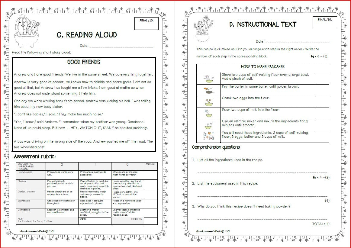 ENG FAL BASELINE ASSESSMENT GR 5 TERM 1 – Teacher-mom's Desk