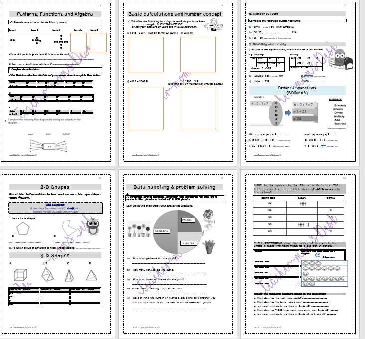 MATHS REVISION BOOKLET GR 4 – Teacher-mom's Desk